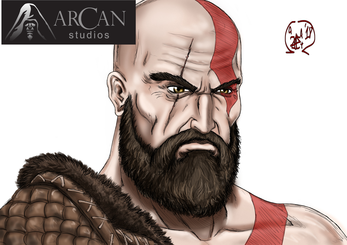 Boceto-Kratos-God-of-War-2018-Final-01 | Arcan Studios