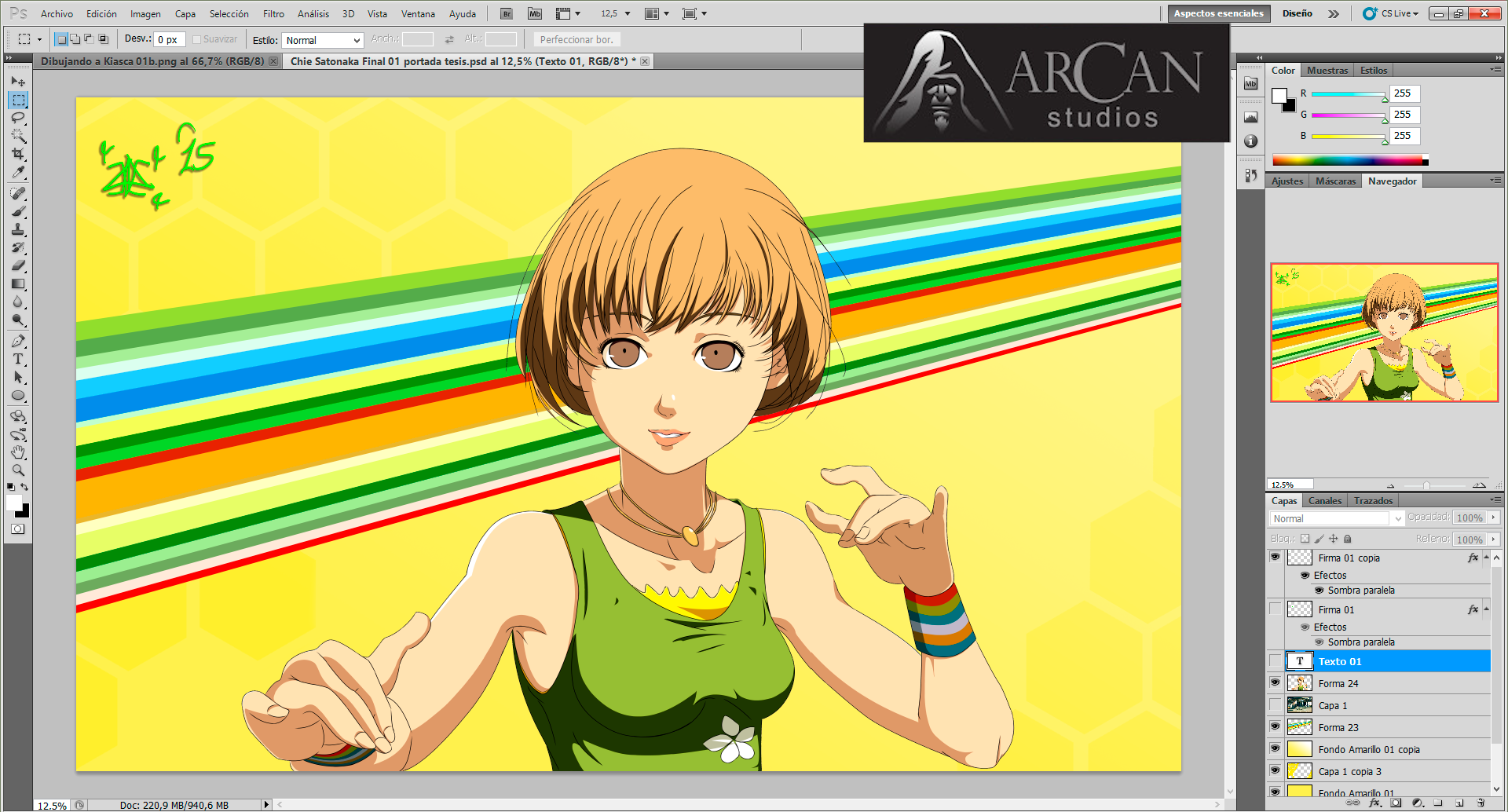 Dibujando a Chie 01b | Arcan Studios
